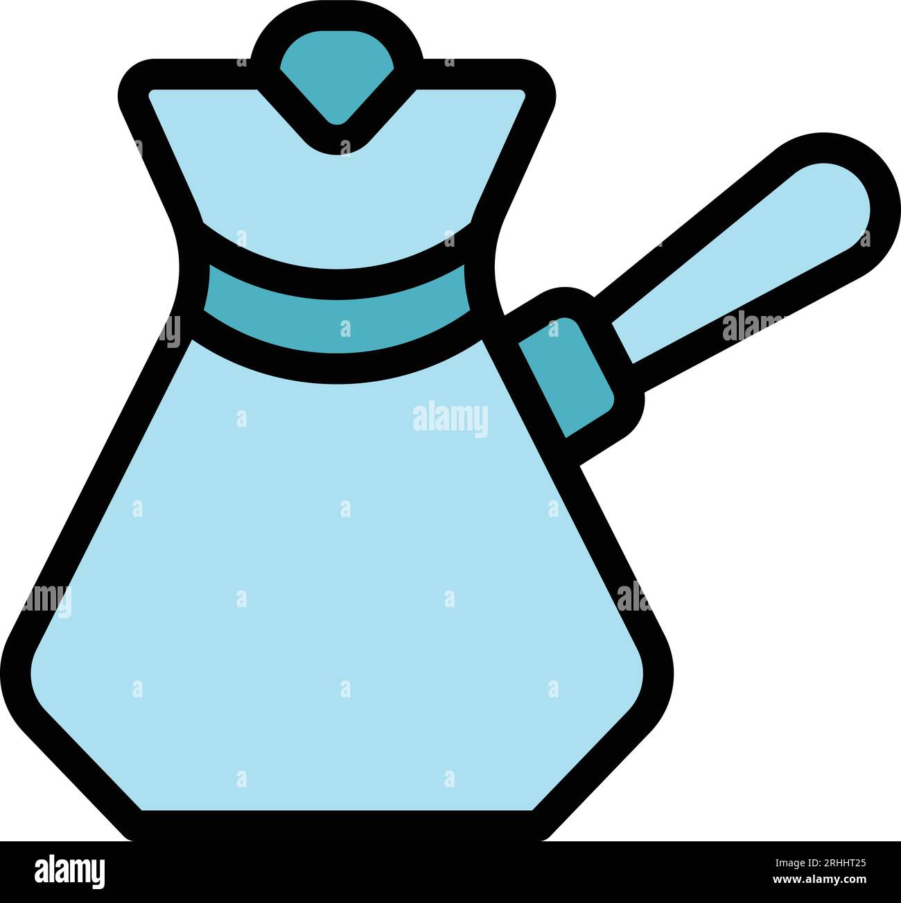 French coffee pot icon outline vector. Cezve cup. Espresso drink color ...