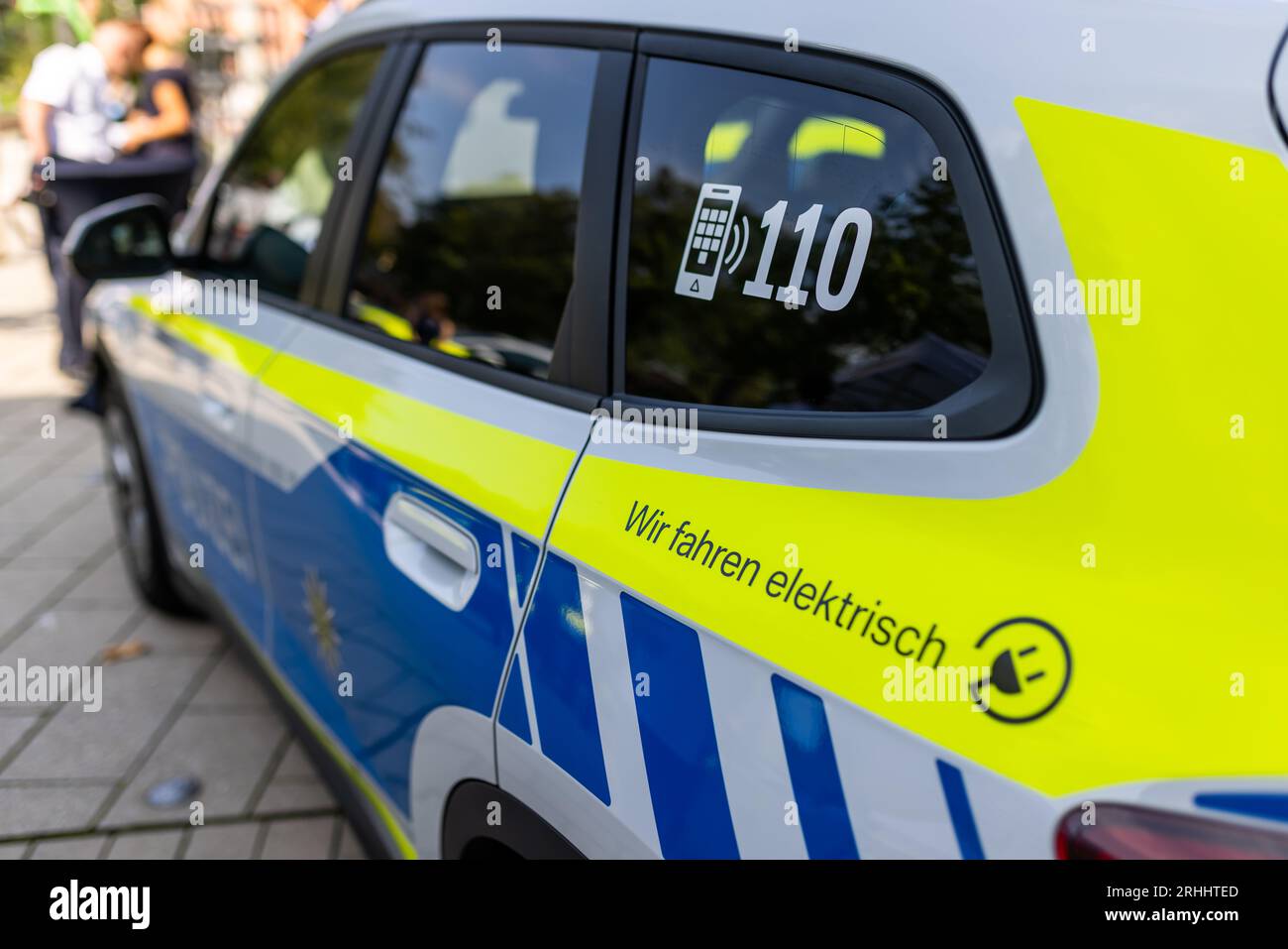 Kehl, Germany. 17th Aug, 2023. A battery-electric police emergency ...