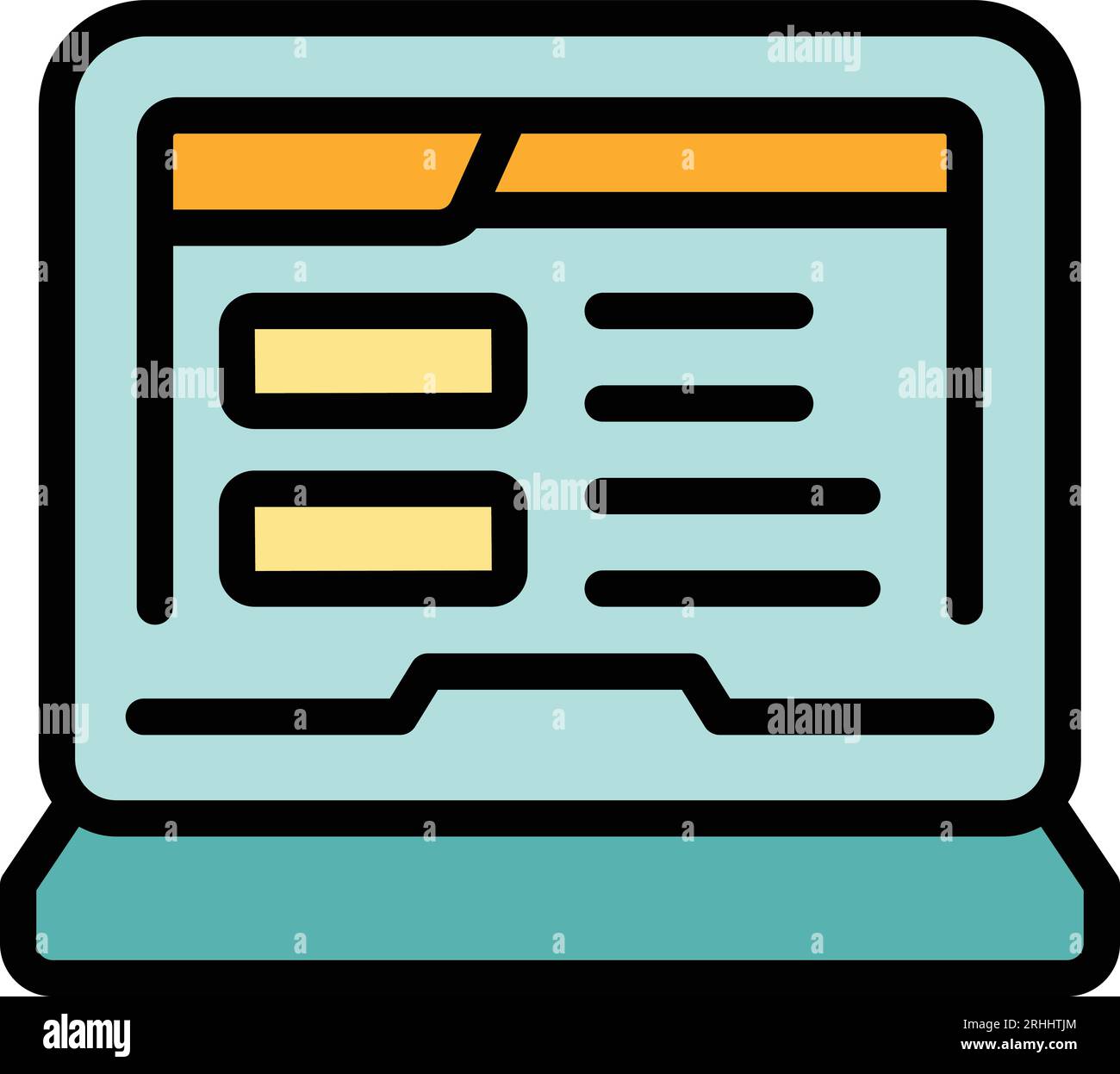 Computer online registration icon outline vector. Form account. Web ...