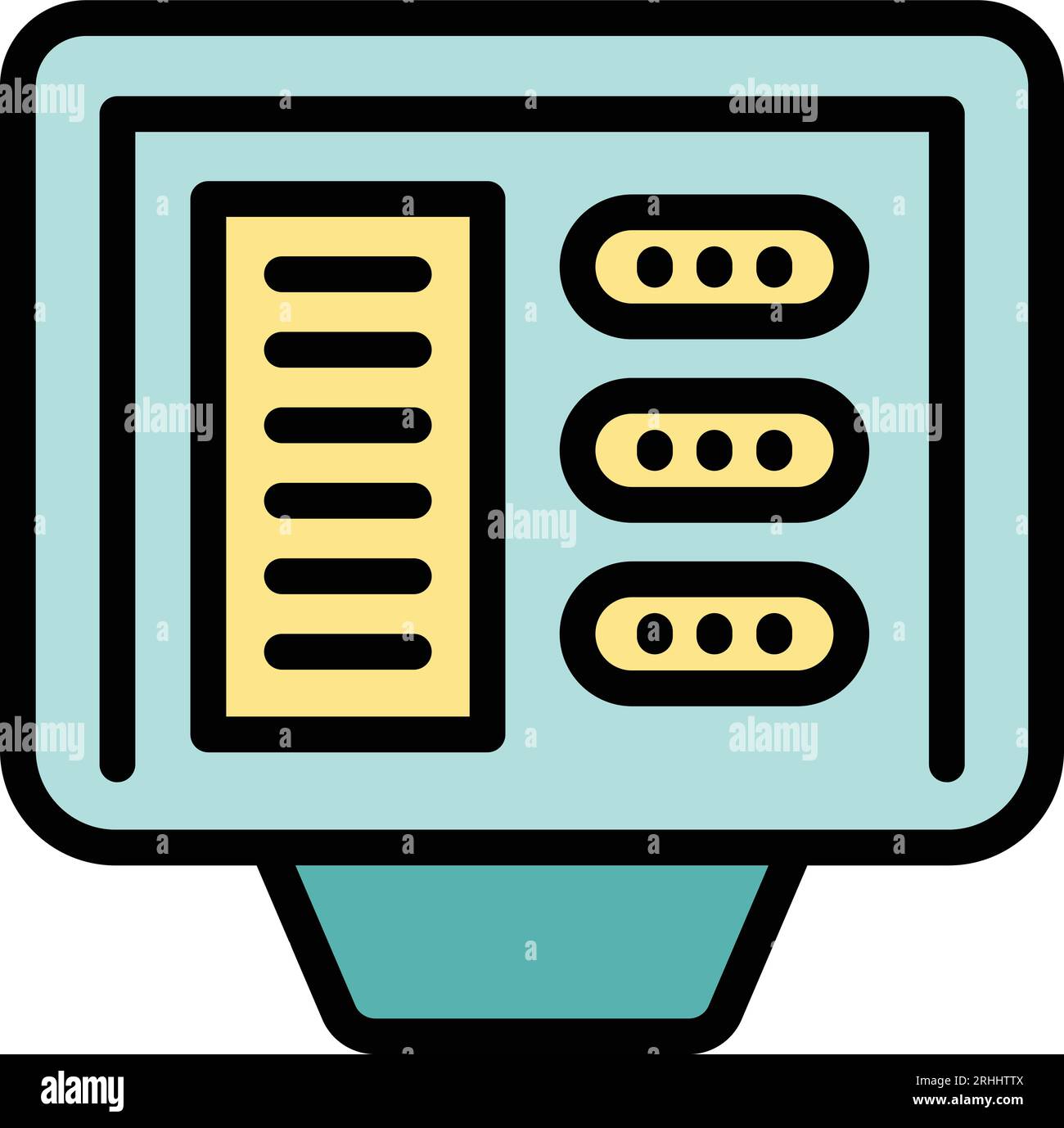Login registration icon outline vector. Online computer. Form register ...