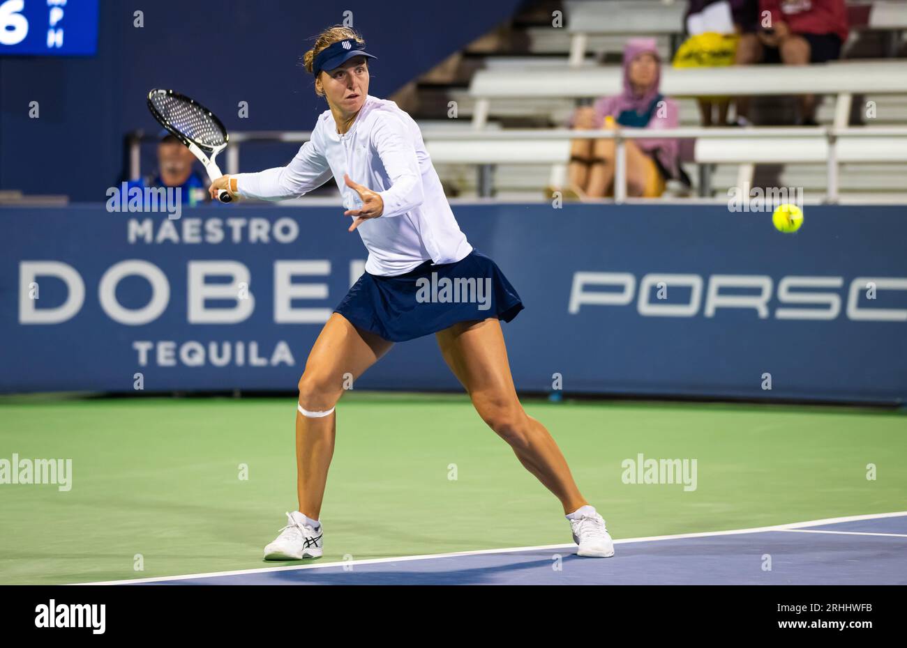 Liudmila Samsonova of Russia in action during the first round of the ...