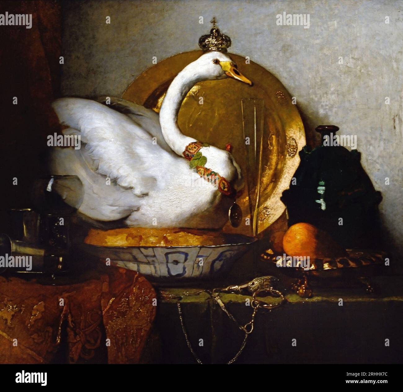 Swan by Christoffel Bisschop (1828-1904) Frisian artist ( English wife ...