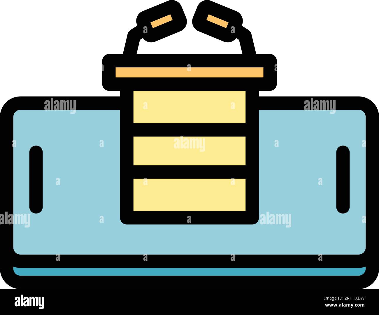 Election speaker icon outline vector. Vote online. Digital poll color ...