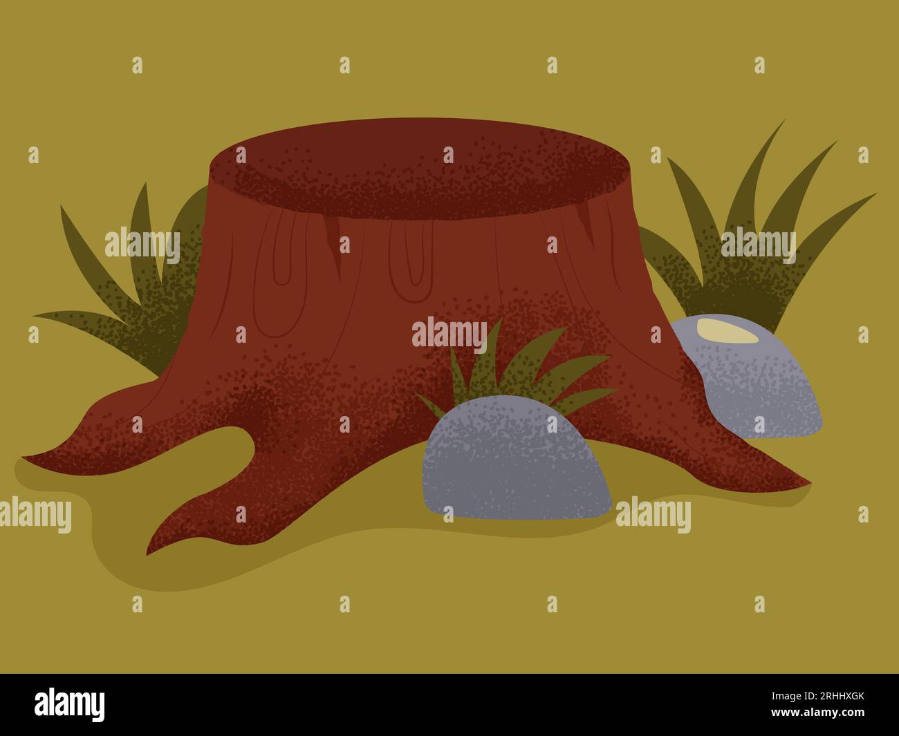 Tree stump. Flat vector illustration Stock Vector Image & Art - Alamy