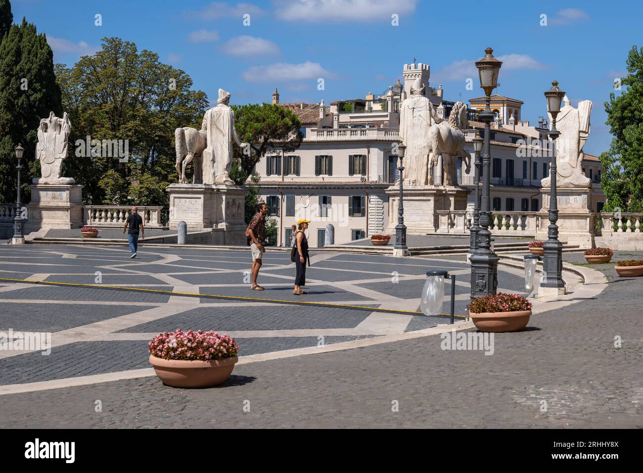 Piazza del Campidoglio square on Capitoline Hill in city of Rome, Italy ...