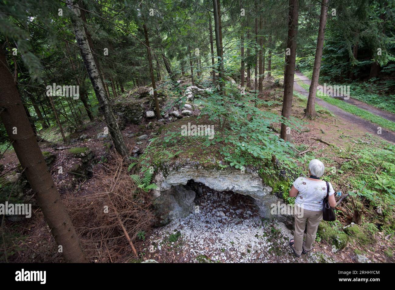 Thousands of fossilized bags of cement at building materials depot ...