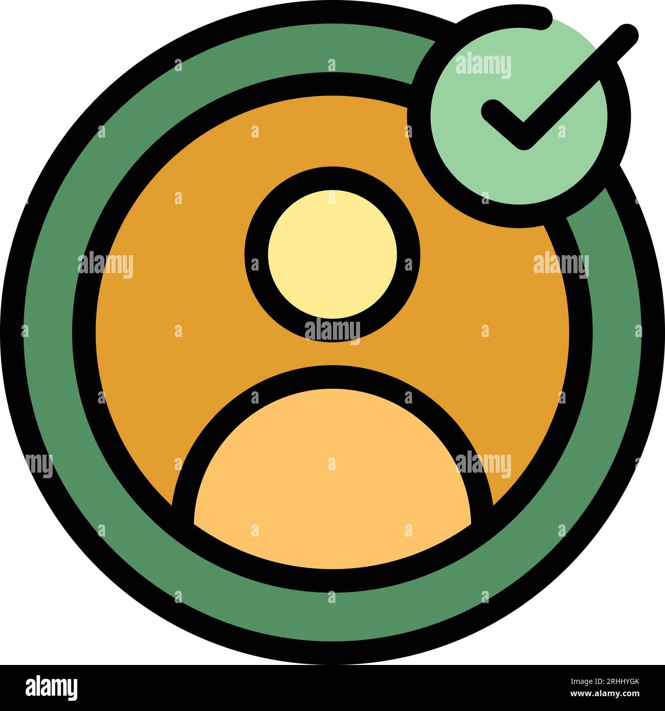 Approve election icon outline vector. Poll digital. Vote online color ...