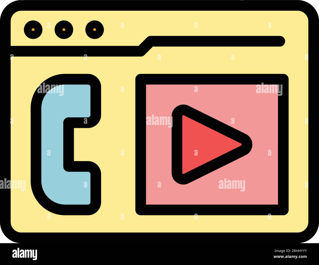 Web video call icon outline vector. Computer stay. Team group color ...