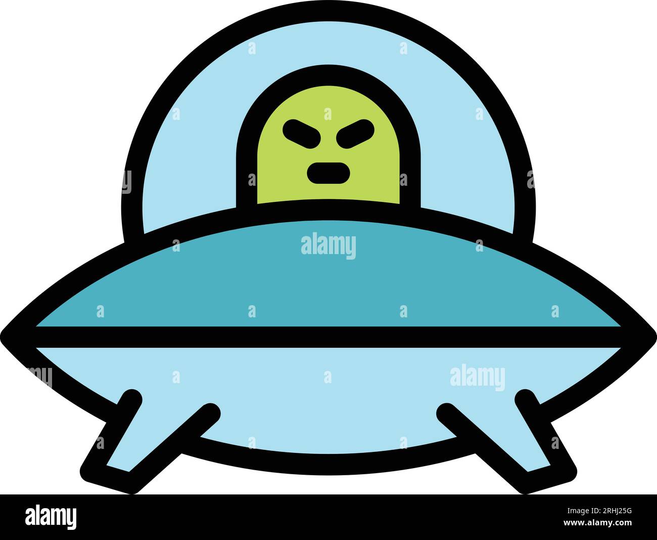 Alien ship icon outline vector. Space alien. Monster astronaut color ...