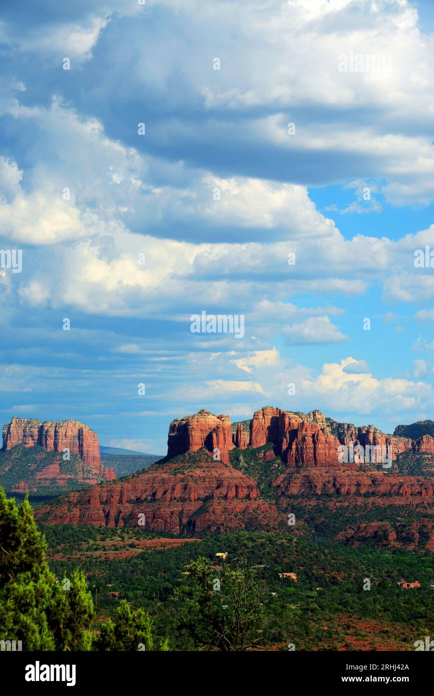 Telescopic view of Cathedral Rock Sedona Arizona Stock Photo - Alamy