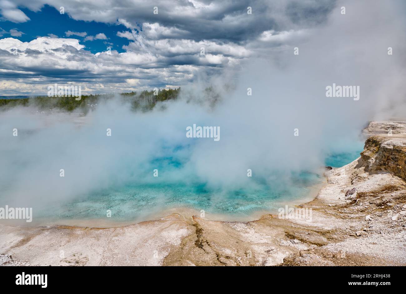 Excelsior Geyser Crater, Midway Geyser Basin, Yellowstone National Park ...
