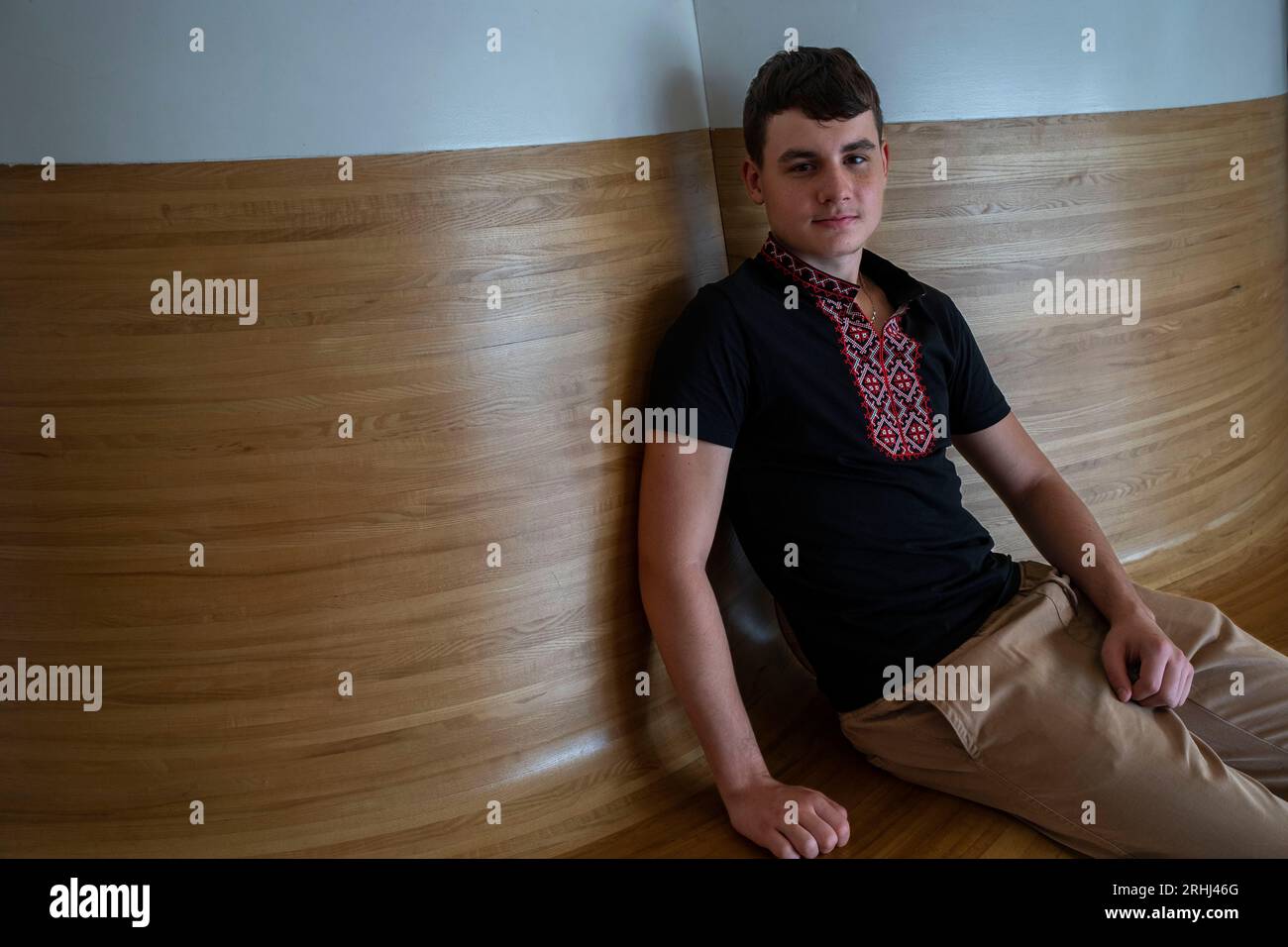 Drawings by Mykola Kostenko are part of the War Diaries exhibition ...