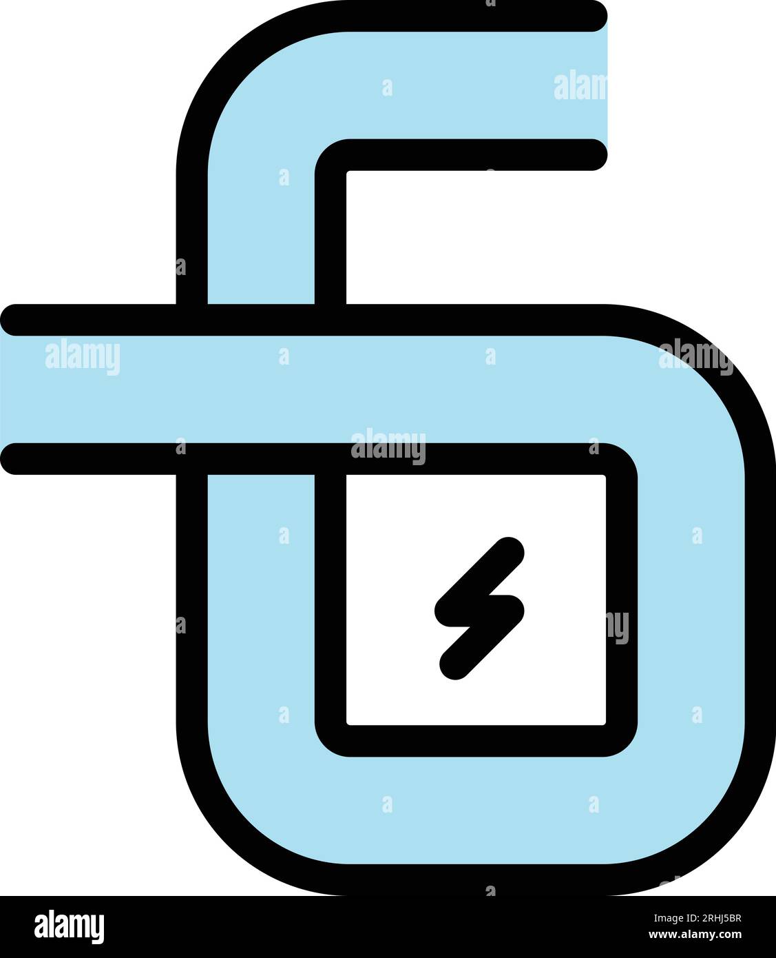 Wire internet cable icon outline vector. Fiber optic. Network fibre ...