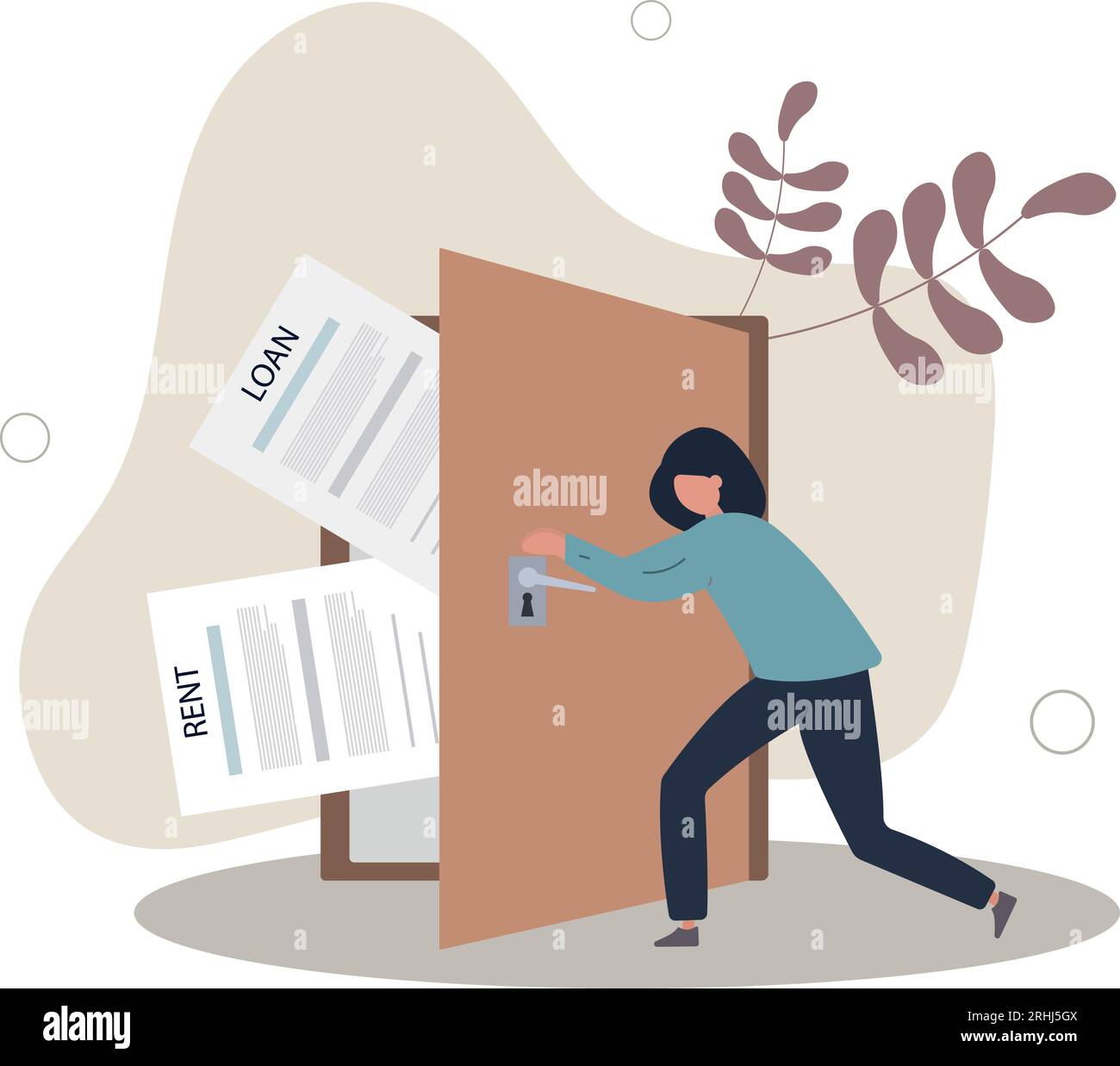 Overspend causing debt problem, financial failure or mistake, mortgage ...