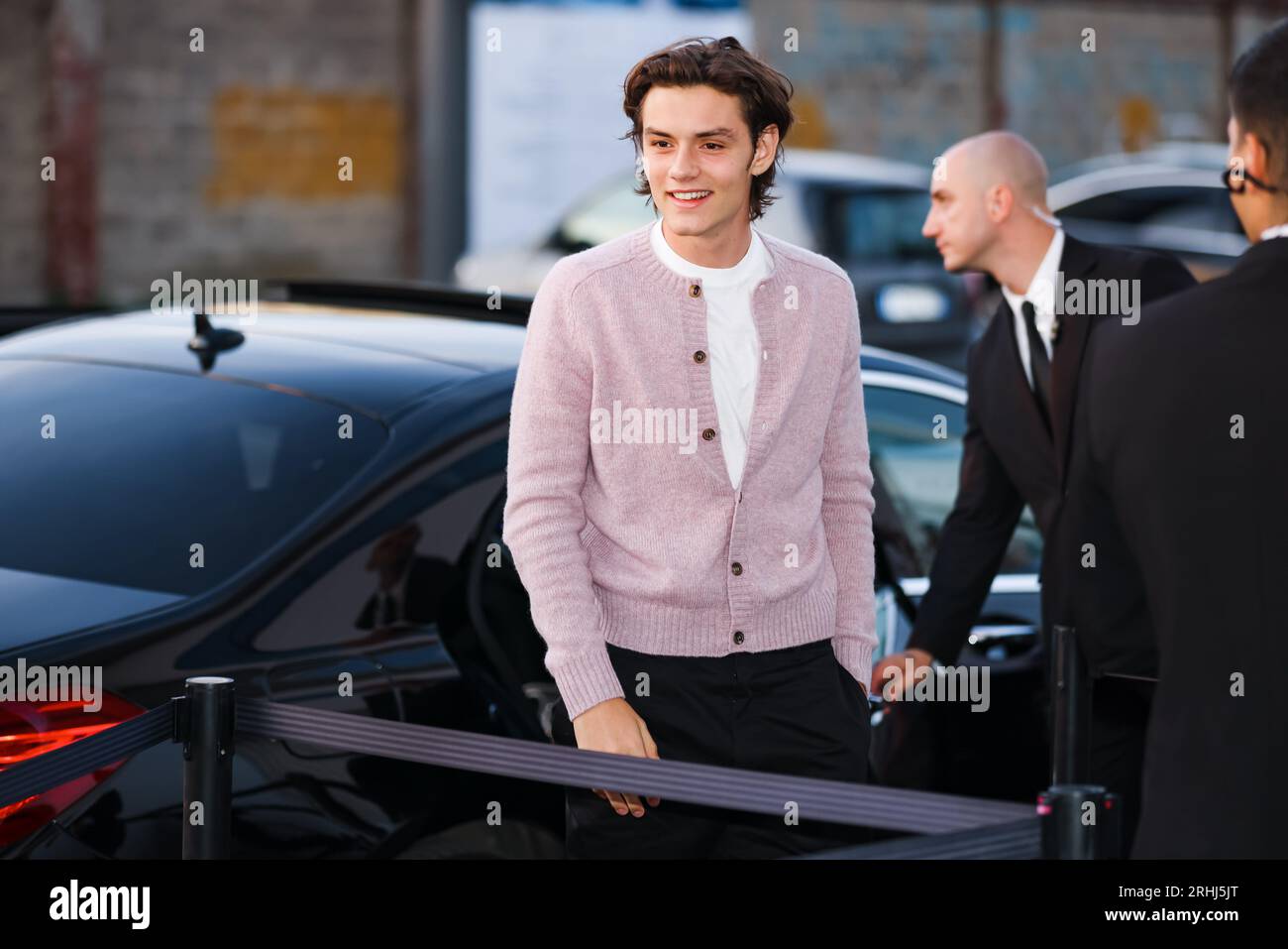 Milan, Italy. 18th June, 2023. Louis Partridge attends the Prada Dinner ...