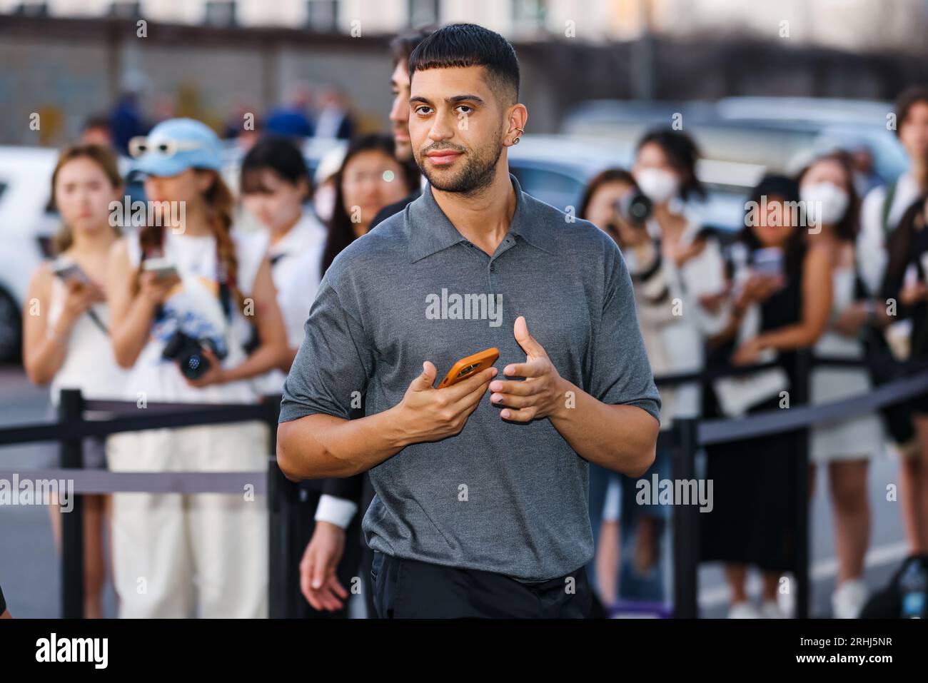 Milan, Italy. 18th June, 2023. Mahmood attends the Prada Dinner Party ...