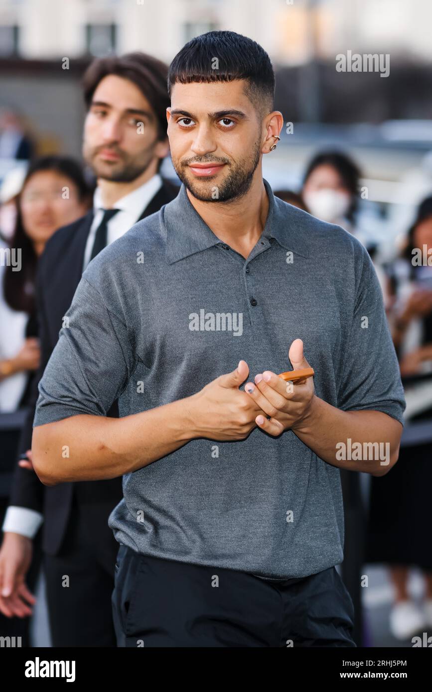 Milan, Italy. 18th June, 2023. Mahmood attends the Prada Dinner Party ...