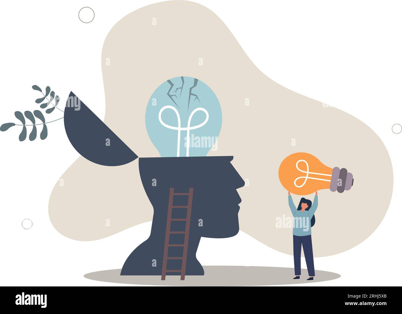 Wisdom, knowledge or creativity to solve problem, intelligence ...