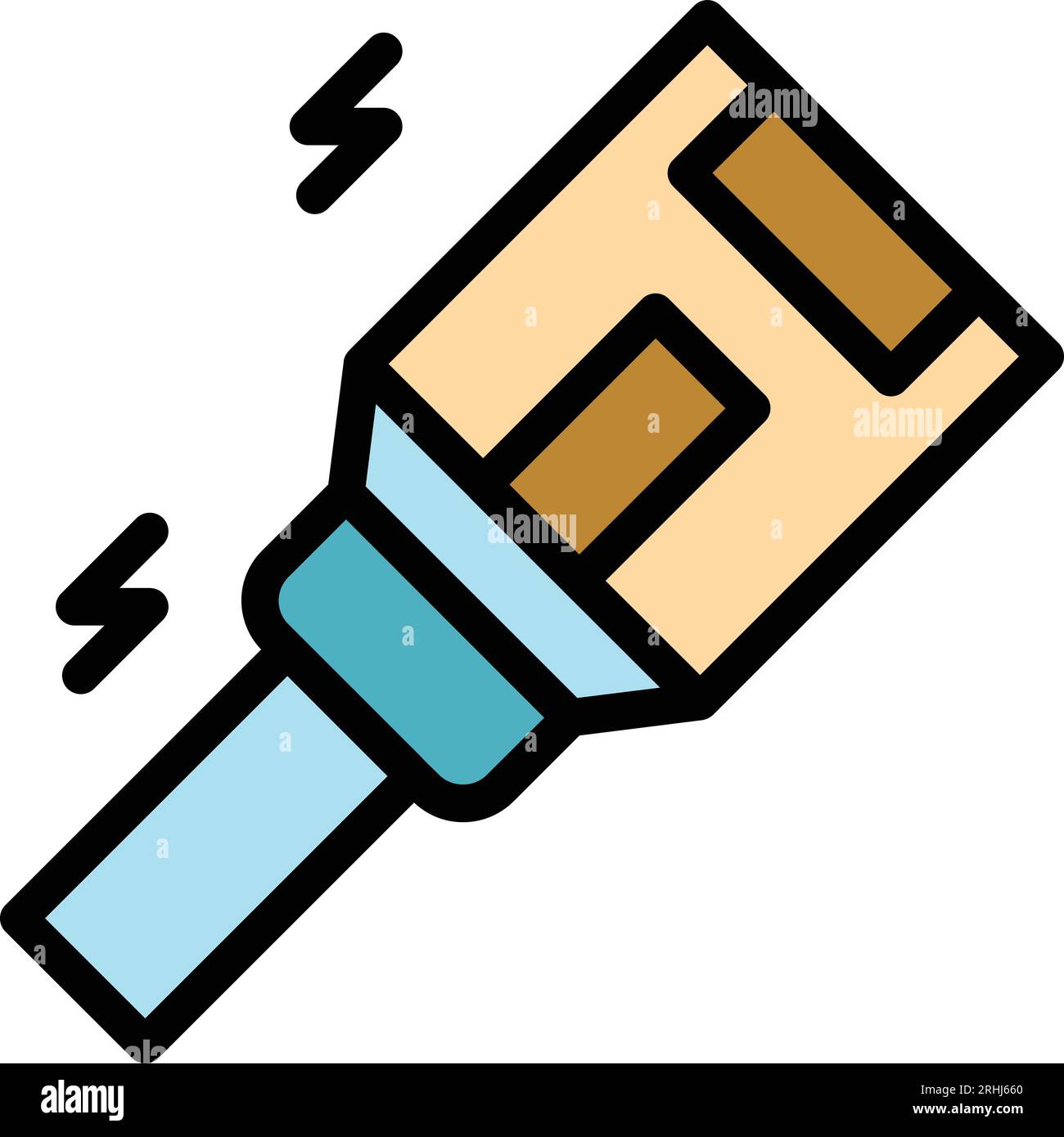 Lab cable icon outline vector. Fiber optic. Internet network color flat ...