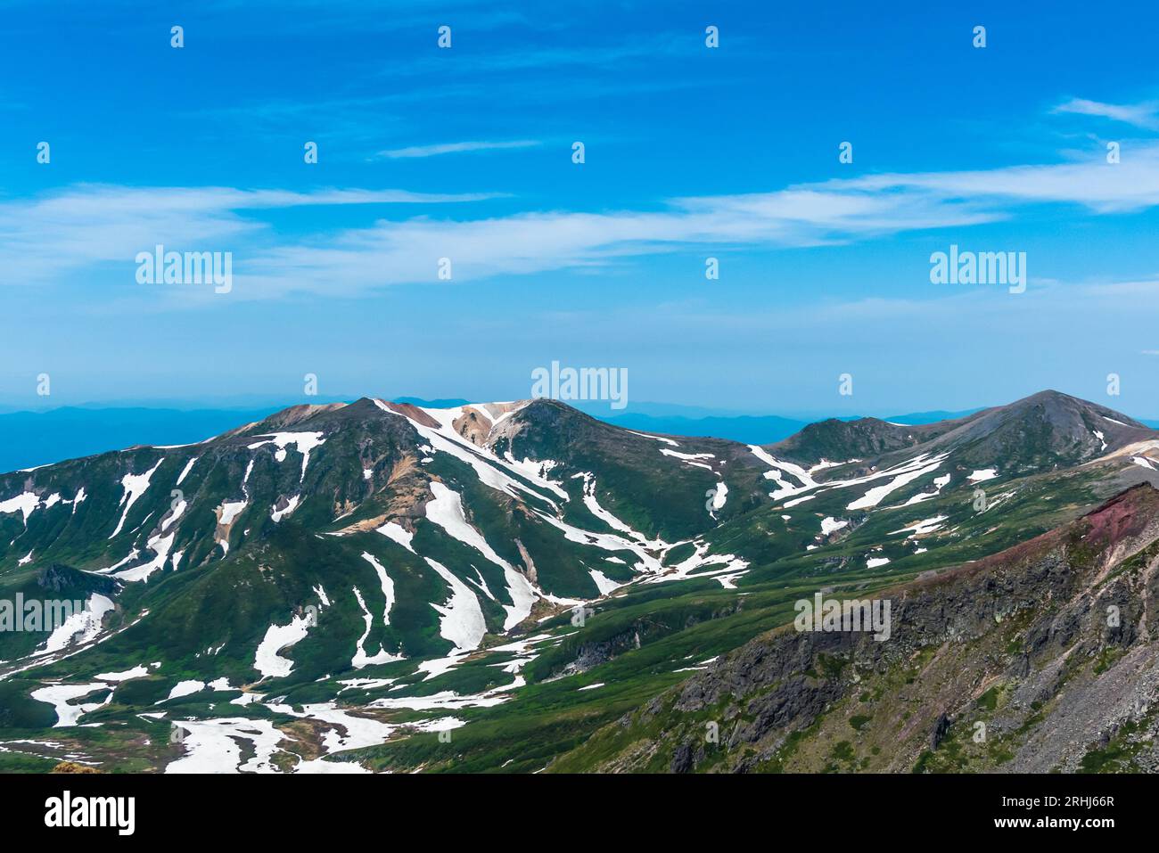 View from Asahidake, the highest mountain in Hokkaido, Japan Stock ...