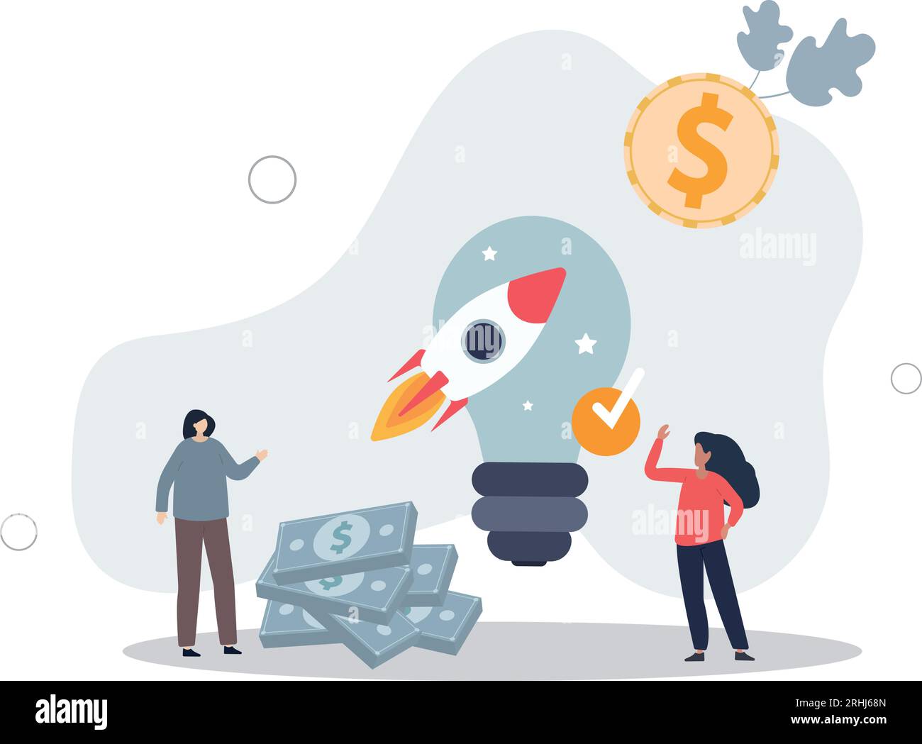 Venture capital as private equity and investors finances.Start up ...