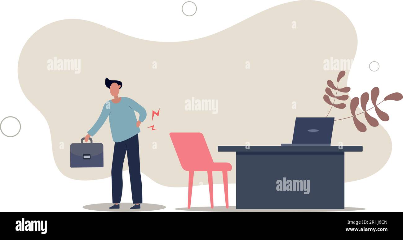 Office syndrome back pain, sitting and work too long causing back ache ...