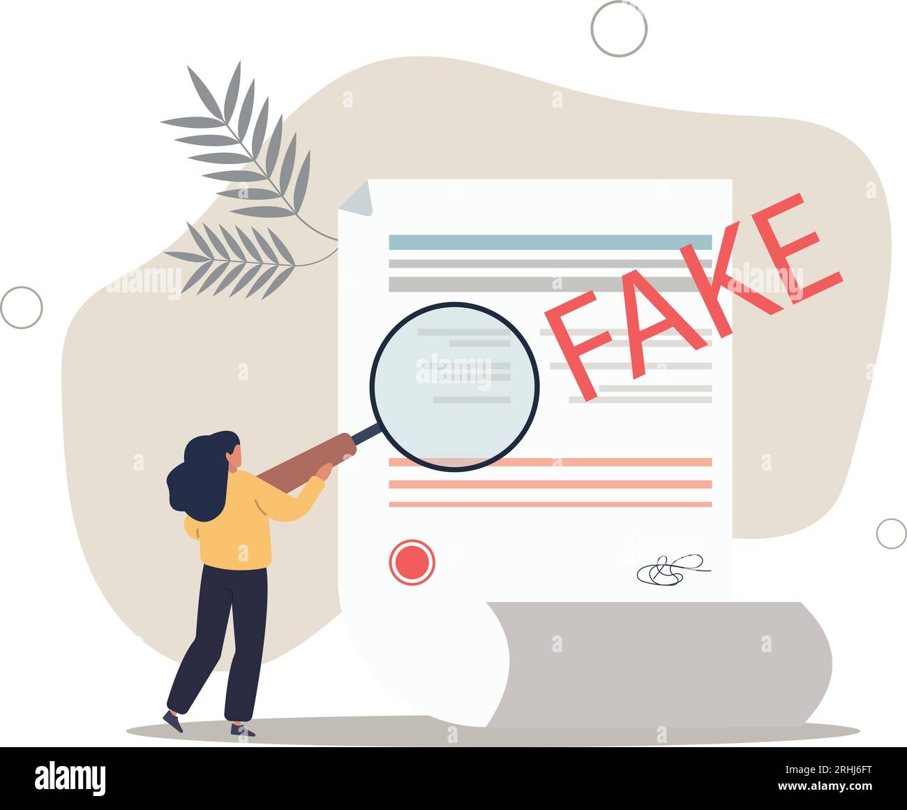 Fake Document Wrong Information Verification Or Fake News Inspection Fraud And Illegal Reports