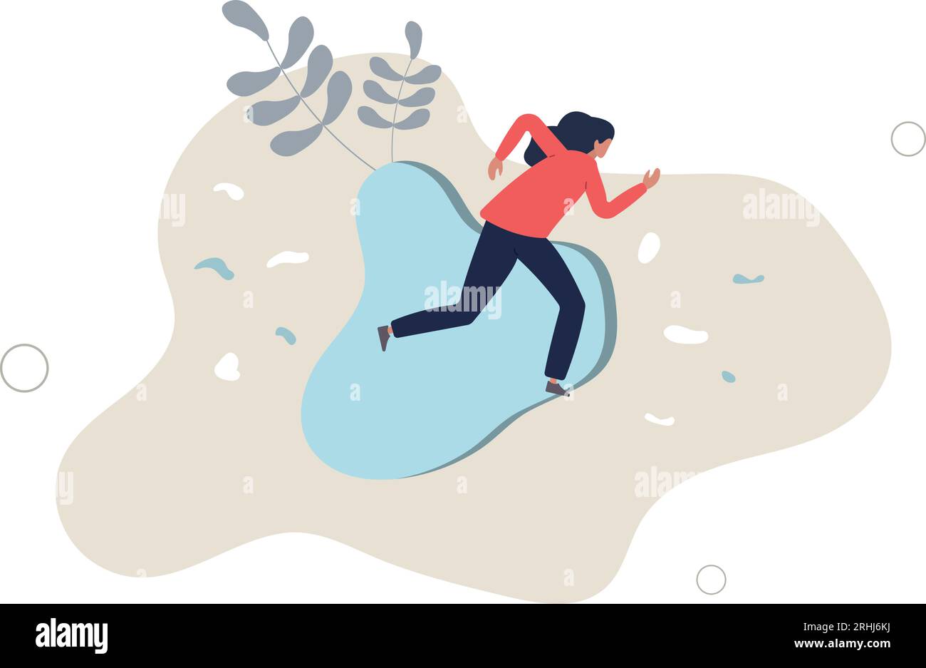 Courage and motivation to breakthrough the wall, obstacle or problem ...