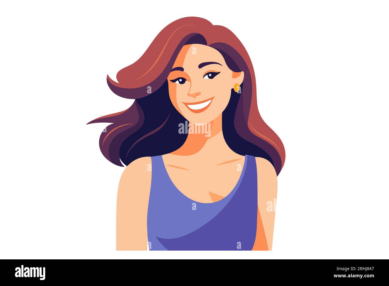 Portrait happy smiling model Stock Vector Images - Alamy