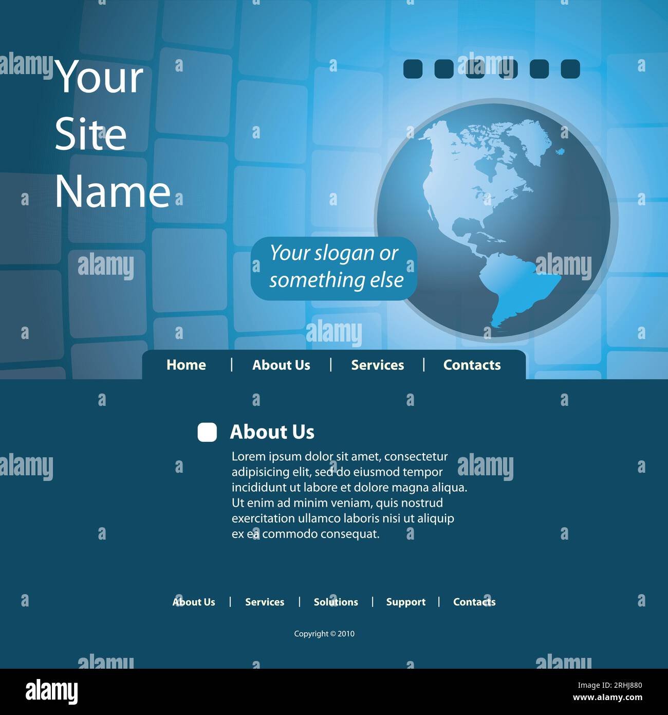 Website Template Vector Stock Vector Image & Art - Alamy