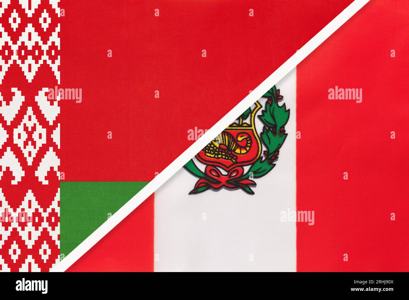 Belarus and Peru, symbol of country. Belarusian vs Peruvian national ...