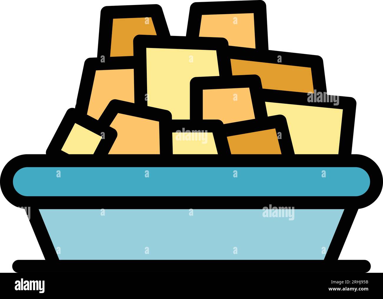 Organic cereal icon outline vector. Breakfast bowl. Corn box color flat ...