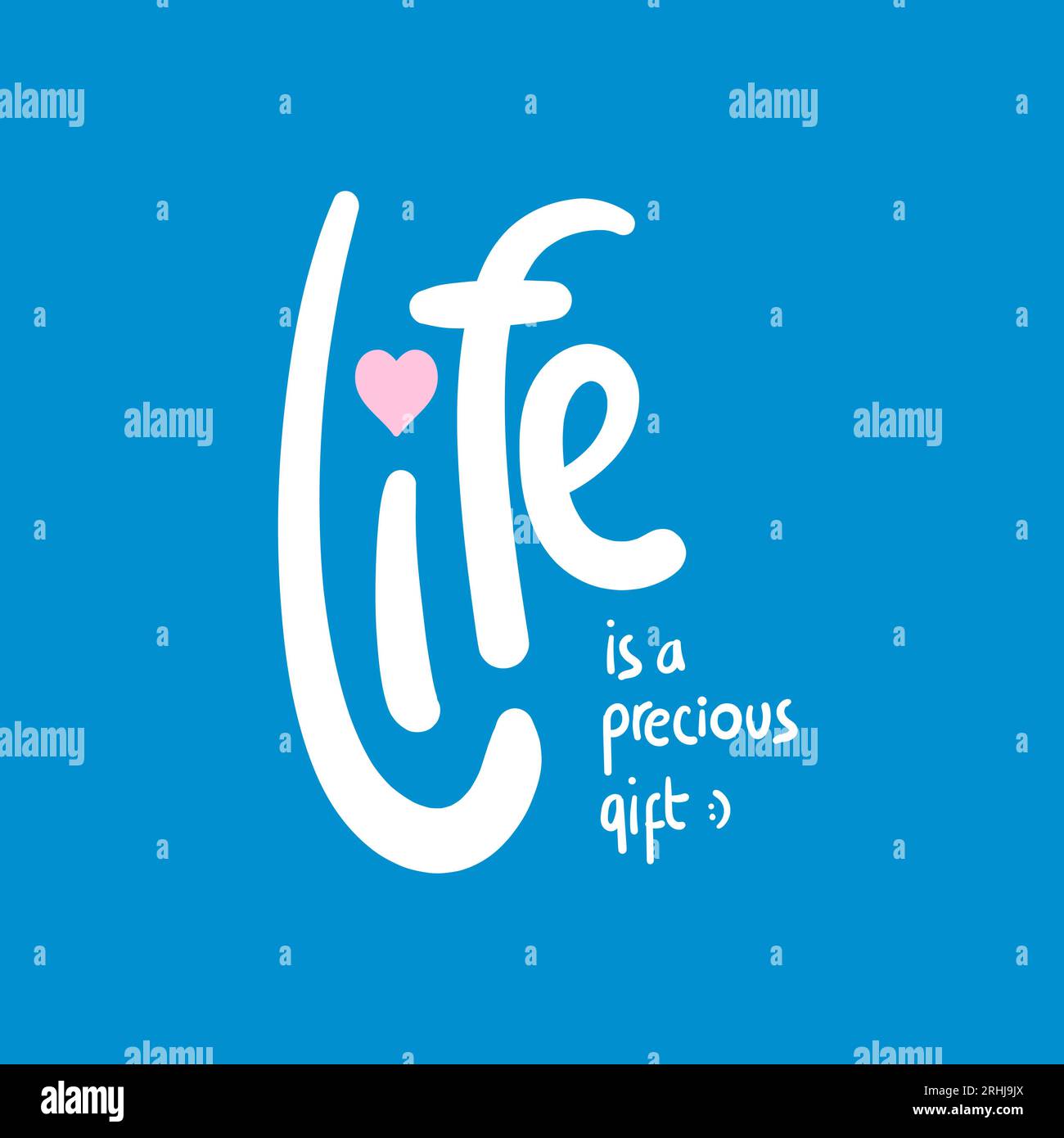 doodle of quote text about life for celebrating awareness event like as ...