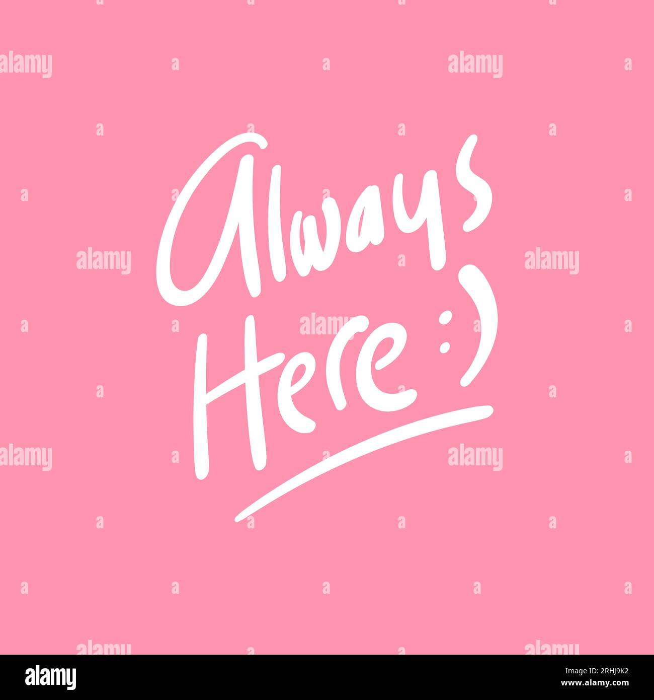 hand drawn of "always happy" text for any design Stock Vector Image ...