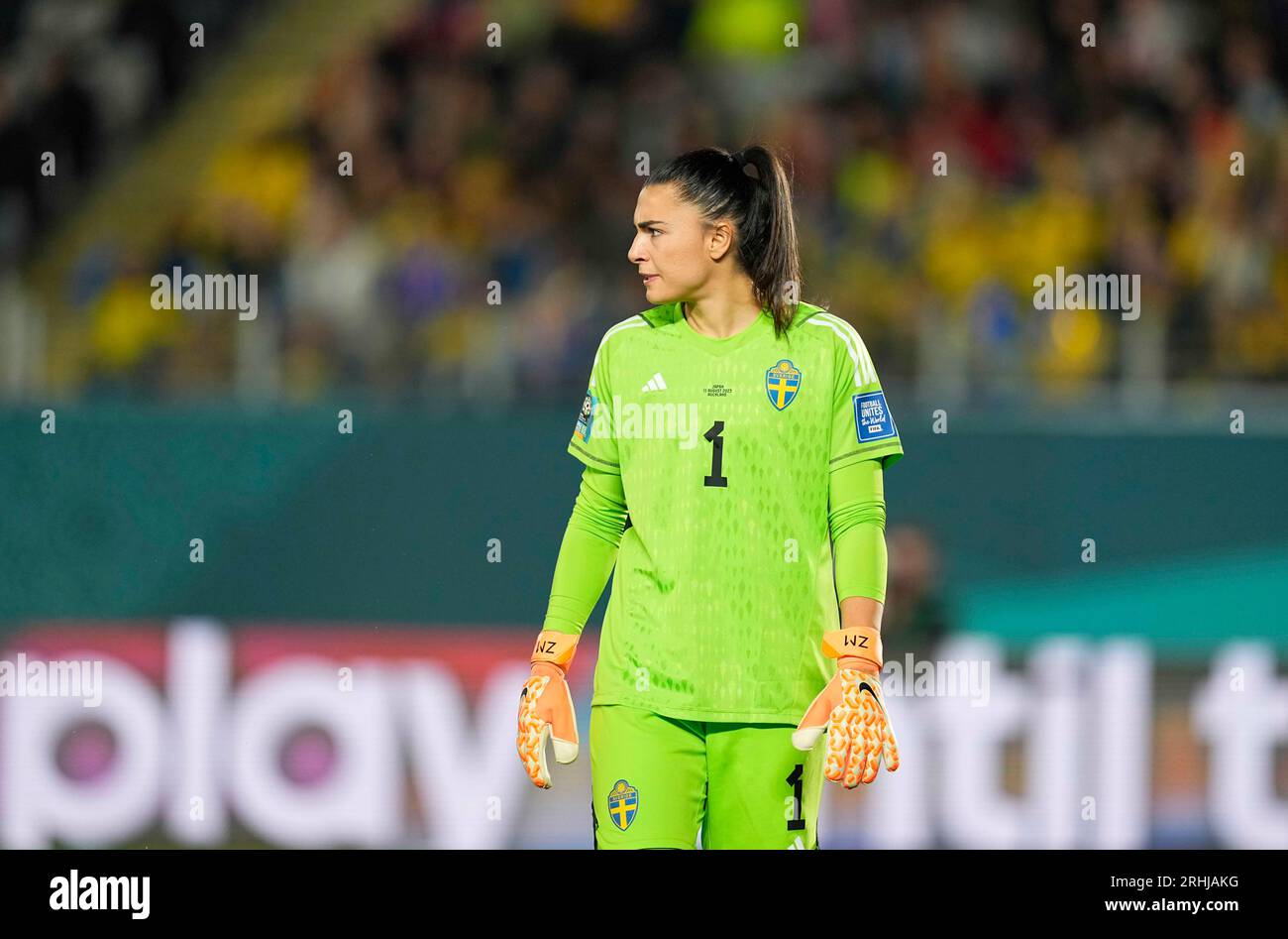 August 11 2023: Zecira Musovic (Sweden) looks on during a FiFA Womens ...