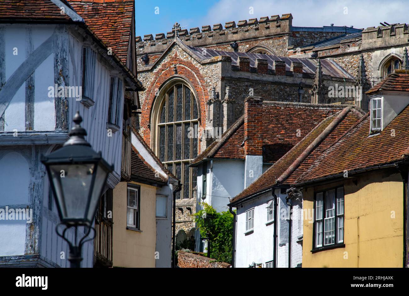 Thaxted Essex England Stoney Lane leading to Thaxted Church August 2023 ...