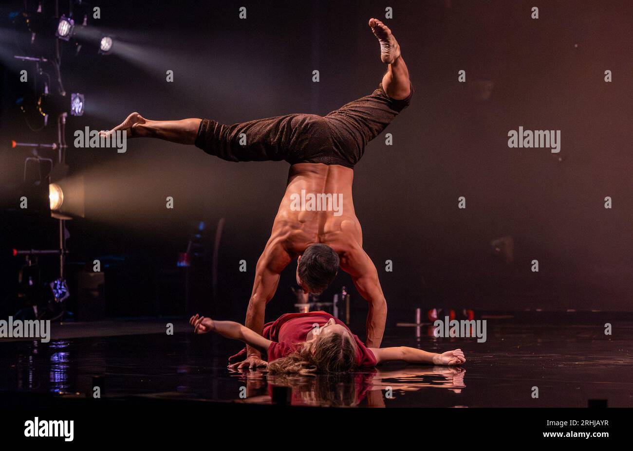 Edinburgh, United Kingdom. 17 August, 2023 Pictured: Tommy Franzen playing Bacchus and Isabel ...