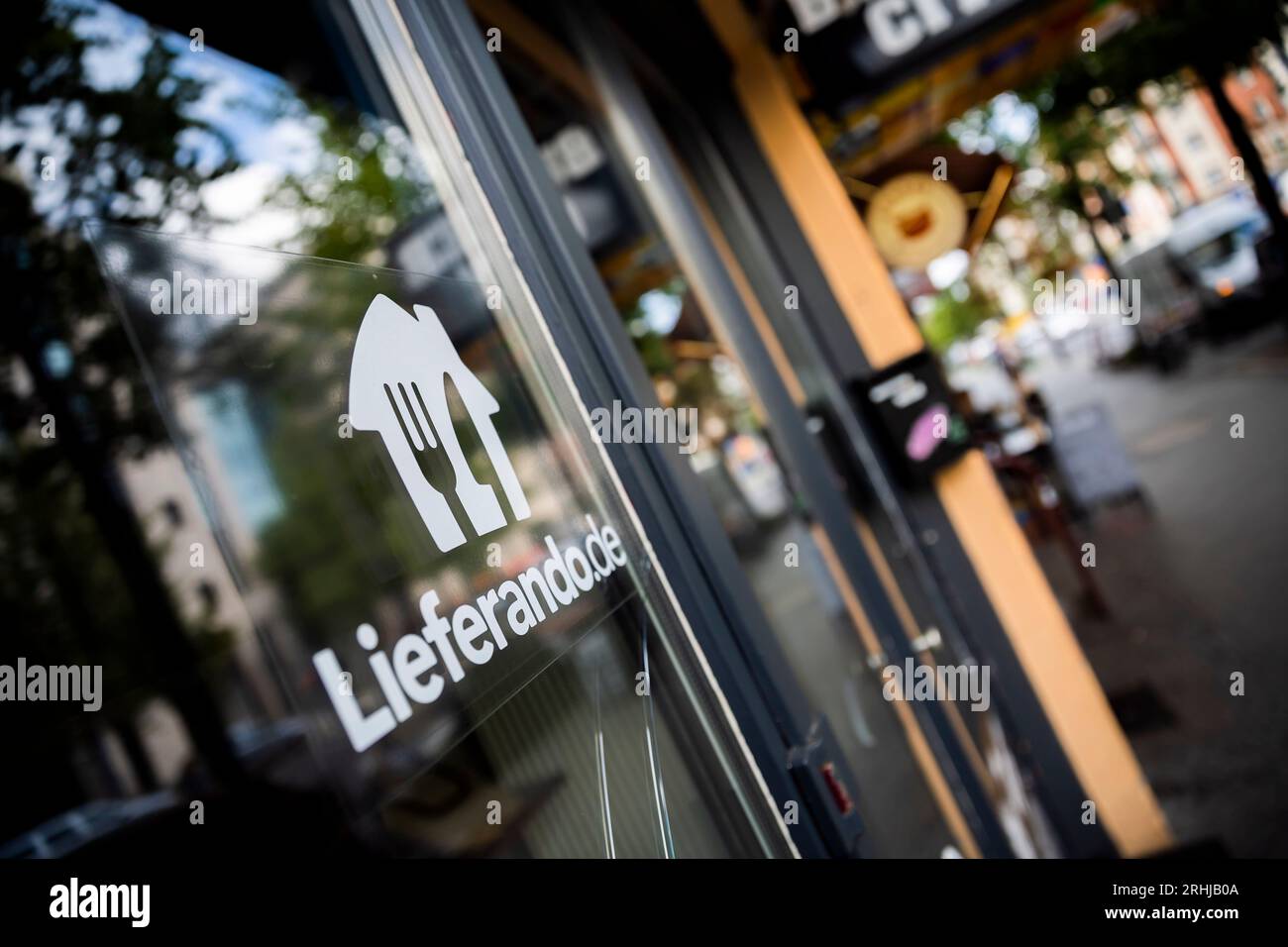 Berlin, Germany. 17th Aug, 2023. A Lieferando logo is seen at a ...
