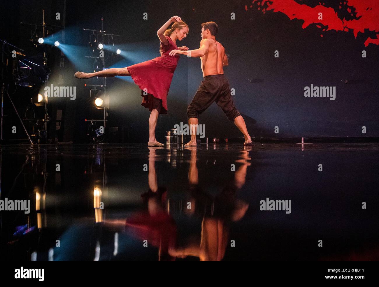 Dancers Tommy Franzen and Isabel Lubach perform an extract from the double-bill Edinburgh ...