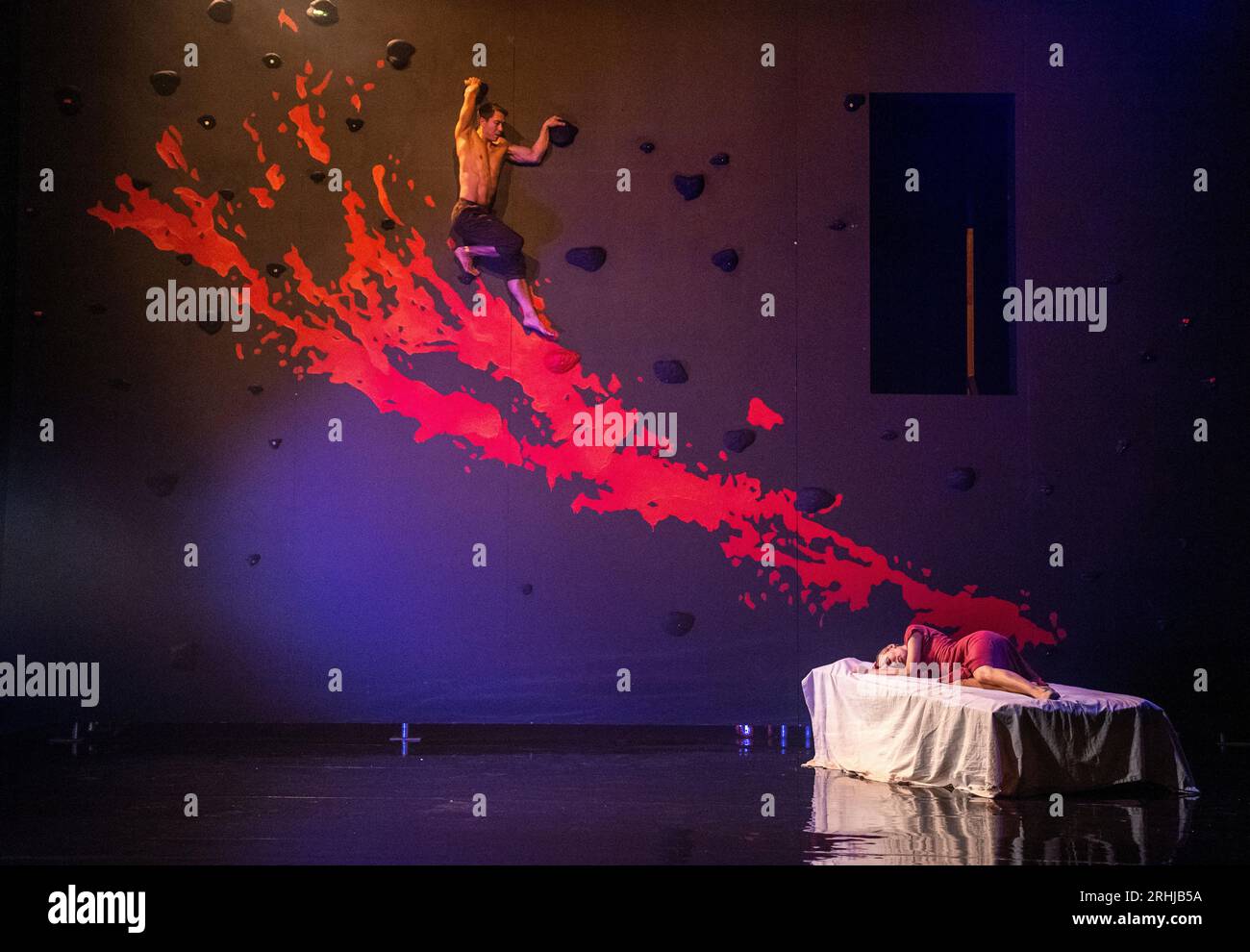 Dancers Tommy Franzen and Isabel Lubach perform an extract from the ...