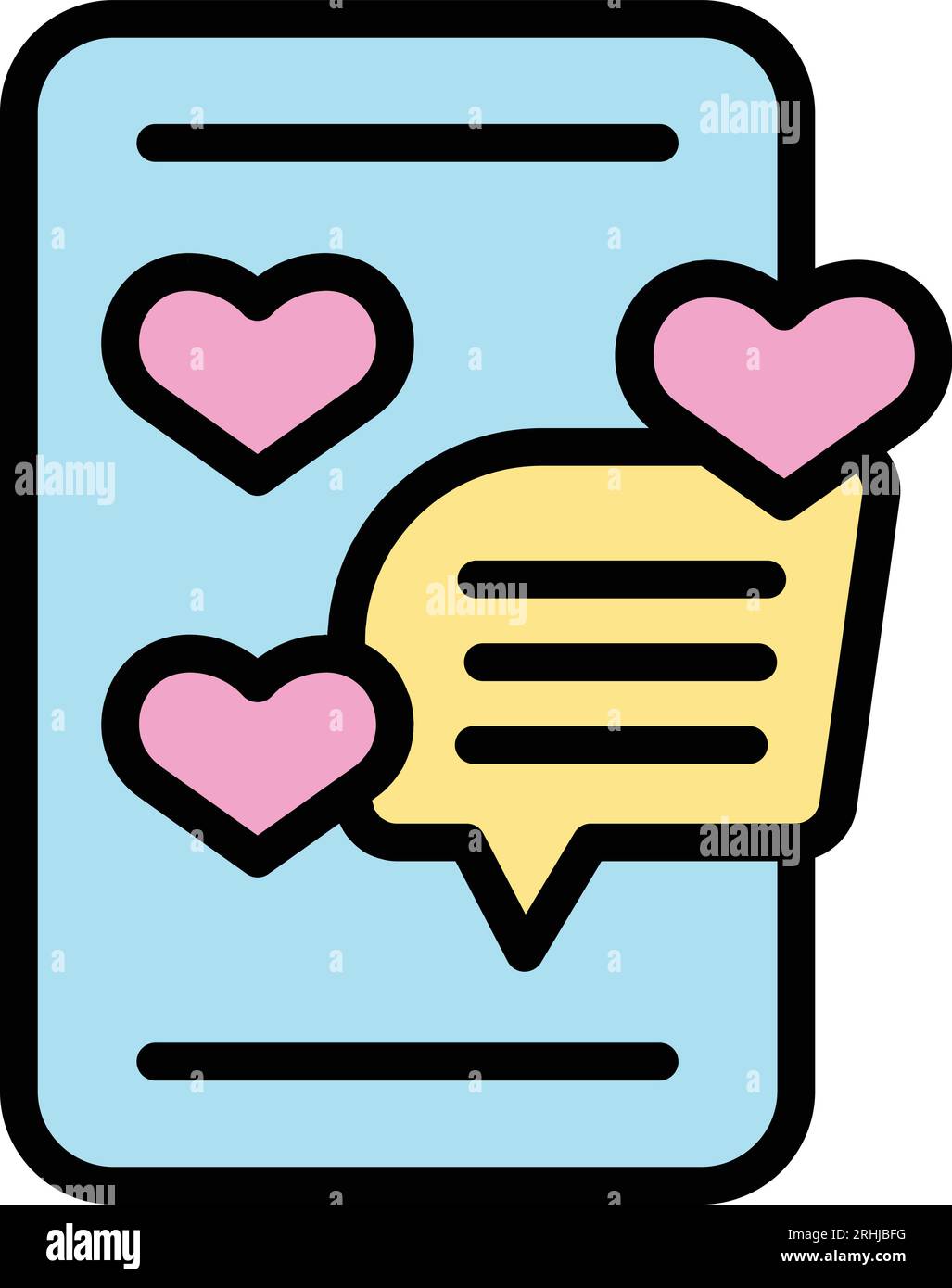 Smartphone chat offer icon outline vector. Online custom. Order ...