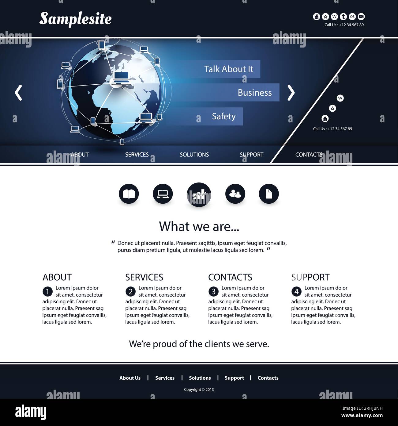 Business, Connection, Network - Website Template Stock Vector Image ...