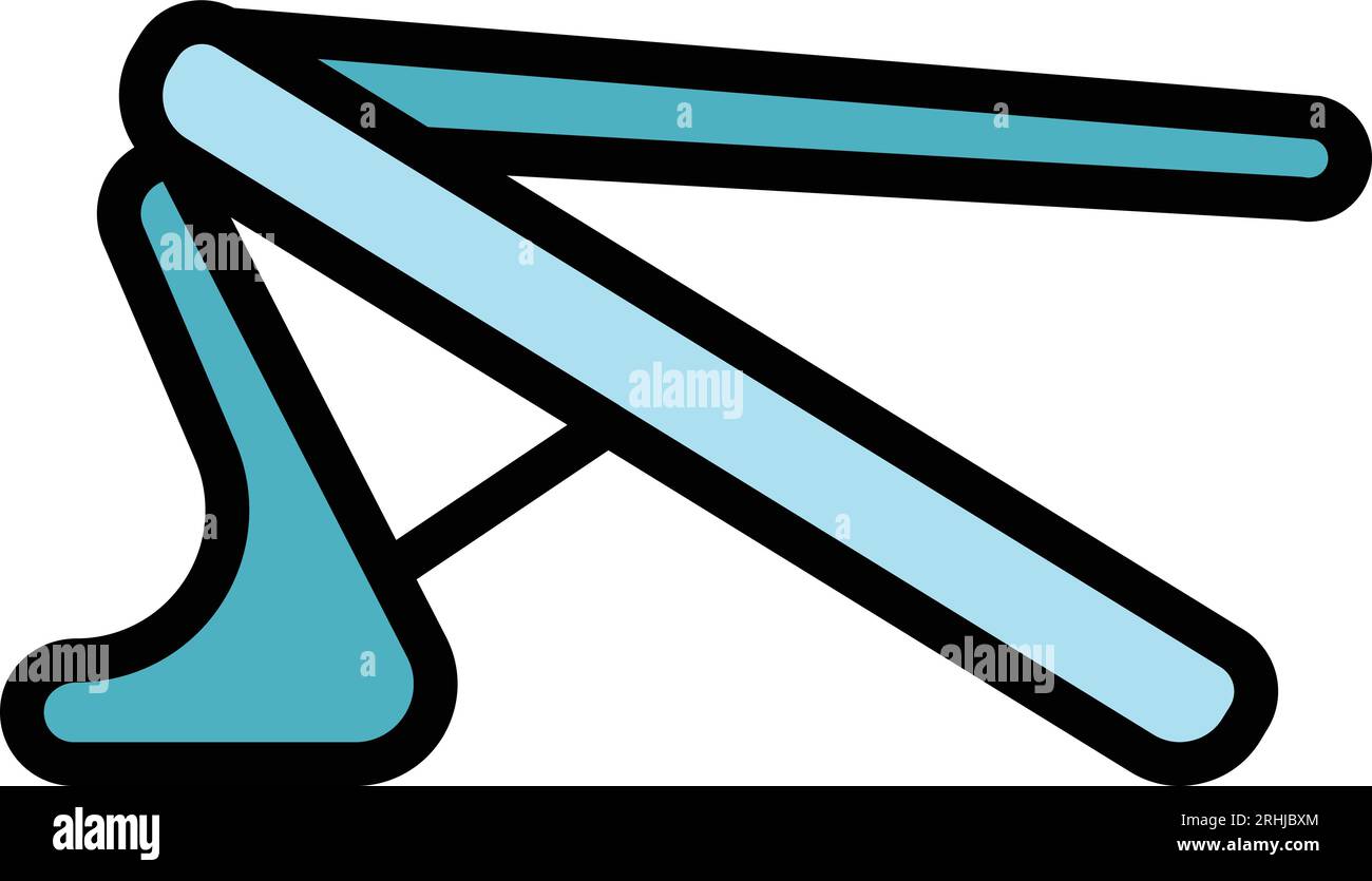 Good laptop stand icon outline vector. Computer adjustable. Work ...
