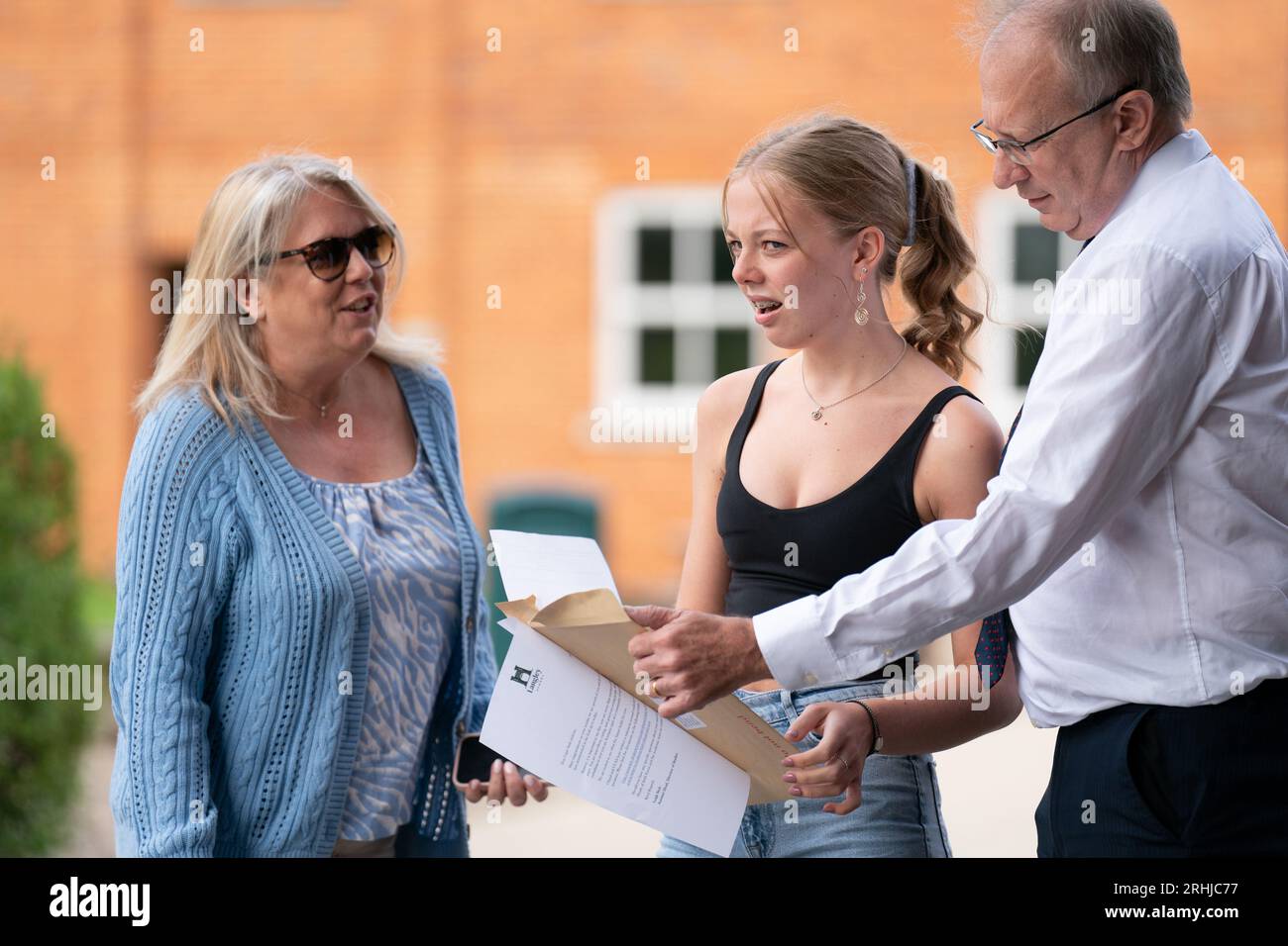 STUDENT DETAILS PIXELATED BY PA PICTURE DESK Lily Hambling reacts as ...