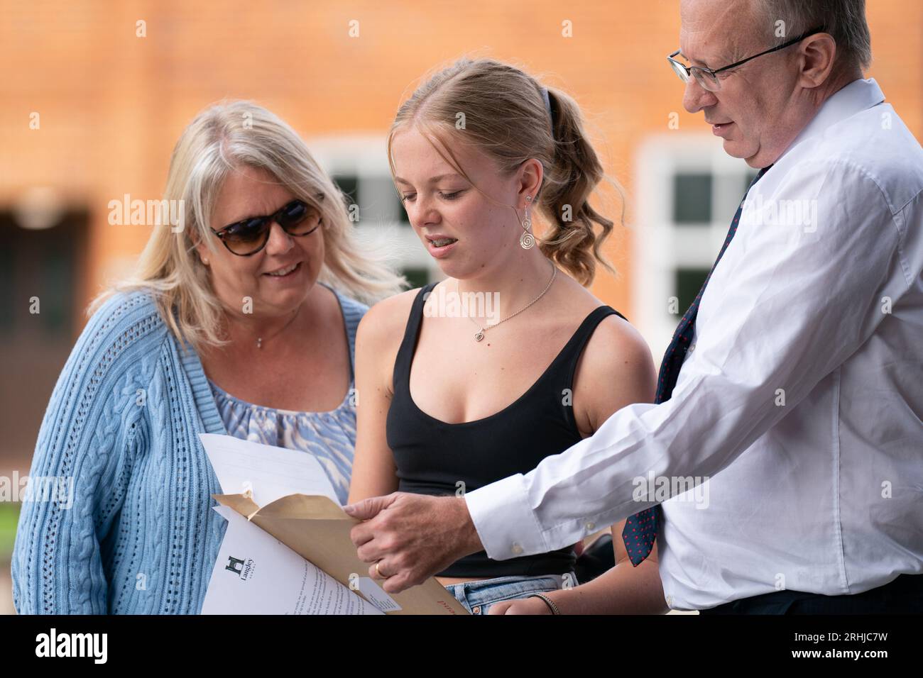 STUDENT DETAILS PIXELATED BY PA PICTURE DESK Lily Hambling reacts as ...