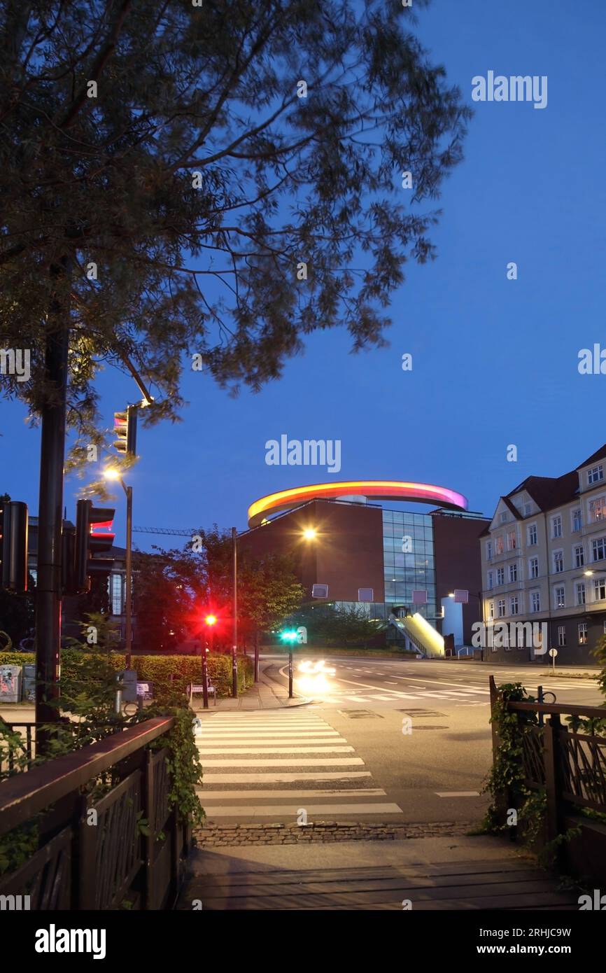The ARoS Art Museum / Kunstmuseum, Aarhus, Denmark with the "Rainbow ...