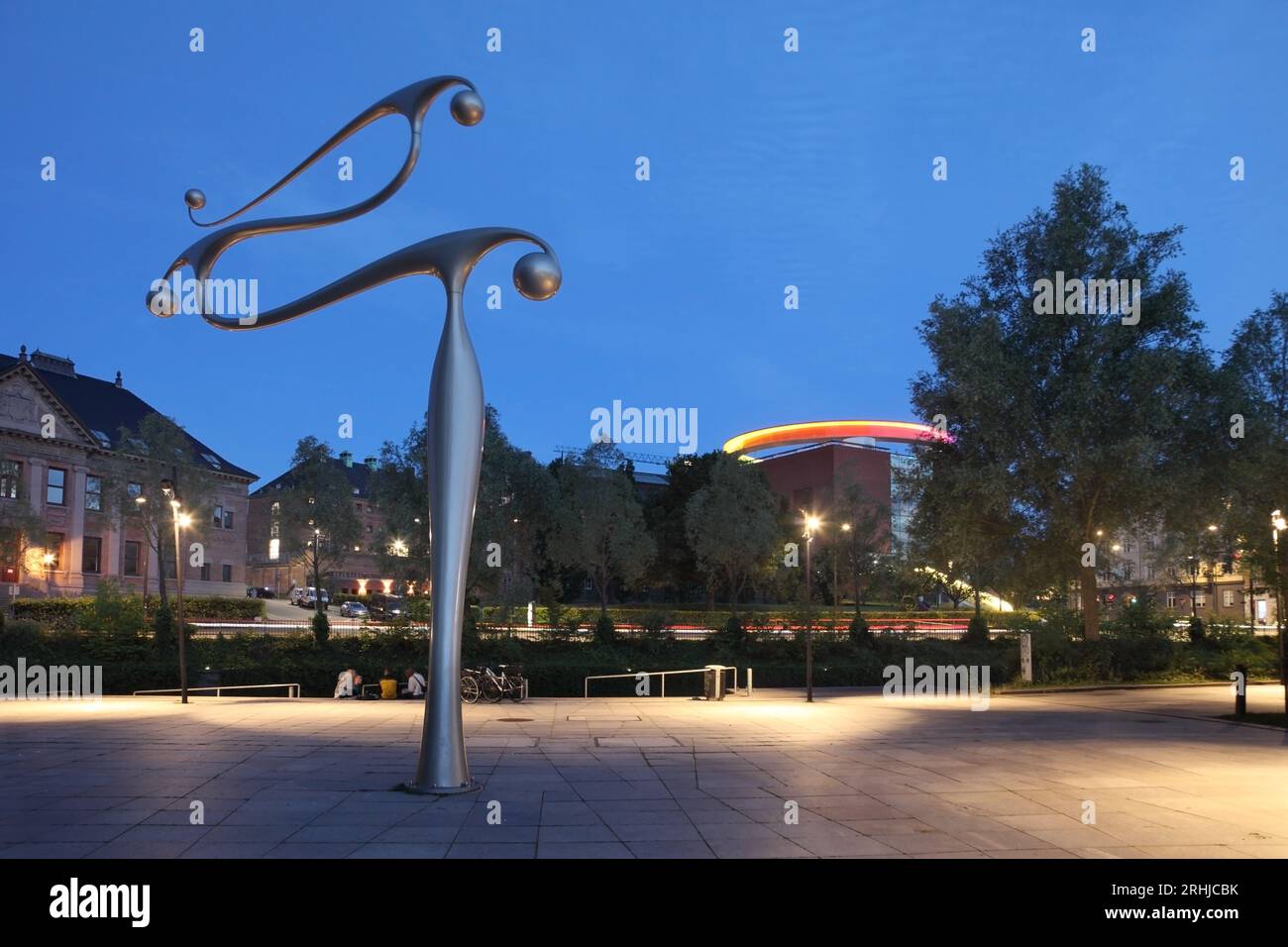 Abstract sculpture near the ARoS Art Museum / Kunstmuseum, Aarhus ...