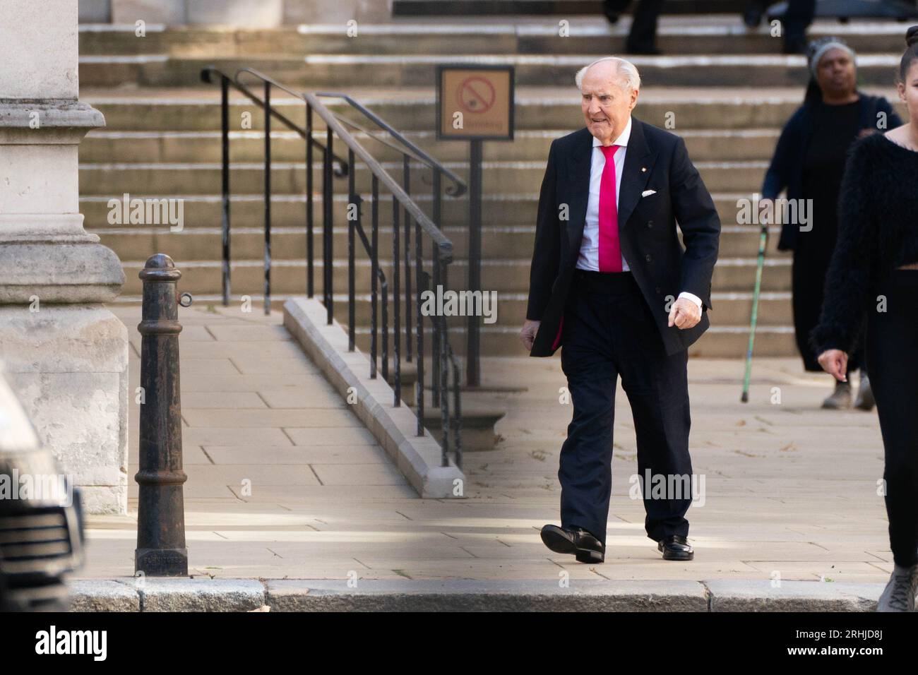 Sir Frederick Barclay at the Royal Courts Of Justice, central London ...