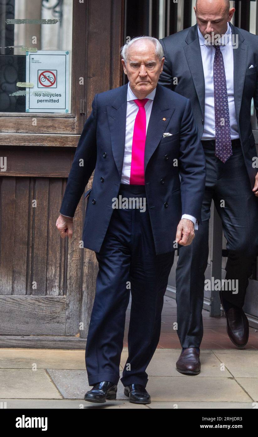 London, England, UK. 17th Aug, 2023. British billionaire Sir FREDERICK ...