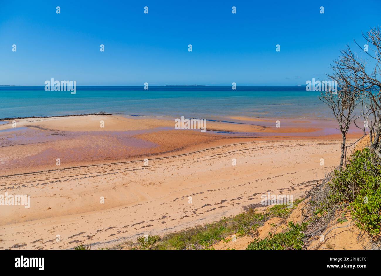 Pristine beach in Inhaca Island outside Maputo, Mozambique Stock Photo ...